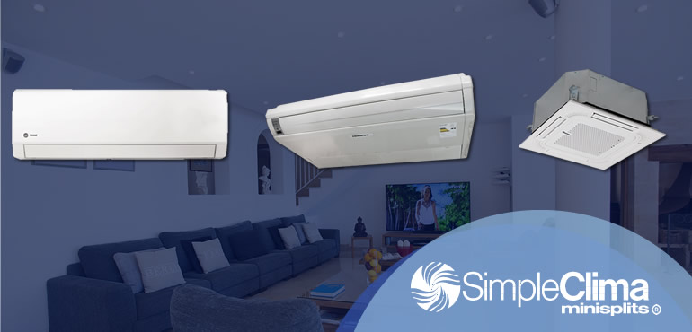 3 tipos de minisplits más comunes y sus características